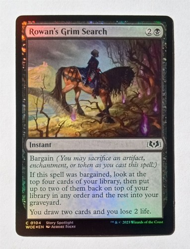Magic MTG - Rowan's Grim Search (Foil) - Wilds of Eldraine - NM | eBay