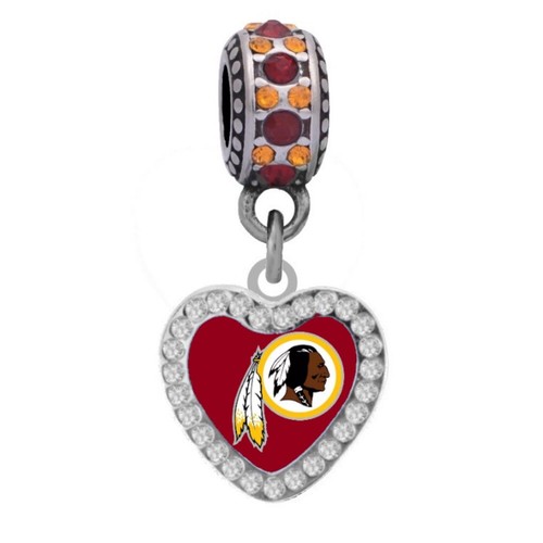 Washington Redskins Crystal Heart Charm | eBay