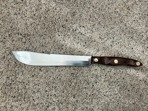 Cutco No 22 Straight Edge Butcher Knife Brown Handle 13" | eBay