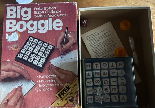 Vtg 1983 Parker Brothers Big Boggle Board Game w/ Challenge Cube - 100% COMPLETE | eBay