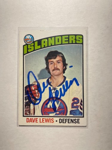 New York Islanders DAVE LEWIS Signed Card | eBay