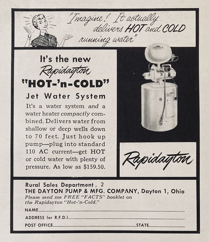 1955 AD(XH47)~DAYTON PUMP MFG. CO. DAYTON, OHIO. RAPIDAYTON JET WATER ...
