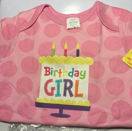 Baby Infant toddler Onsey Birthday Girl - Happy Birthday one piece 18mo ...