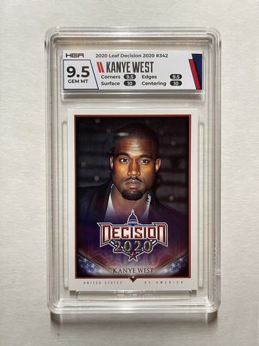 Kanye West 2020 Leaf Decision #342 Rookie Card RC Ye Yeezus HGA 9.5 Gem ...