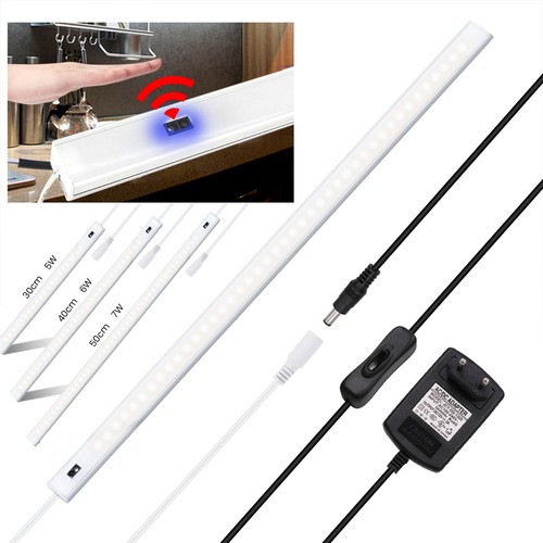 Hand Motion Sensor LED Bar Light Under Cabinet Cupboard Wardrobe ...