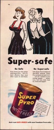 1948 Vintage ad Super Pyro Anti-Freeze retro Art Cartoon Sid Hoff 02/09 ...