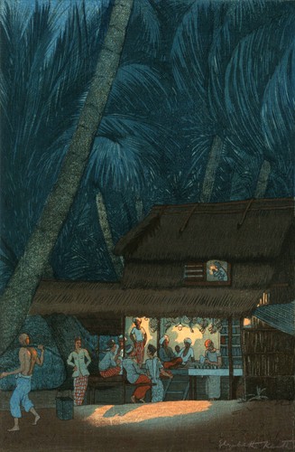 Art Print Reproduction Woodcut Philippines Night Scene, Malacca ...