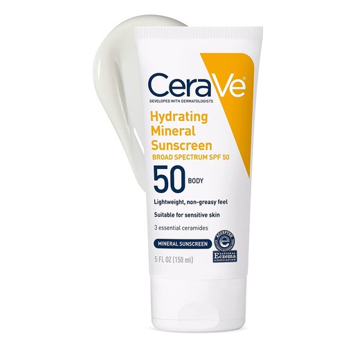CeraVe Sunscreen Body Lotion, Broad Spectrum SPF 50, 5 fl oz ...