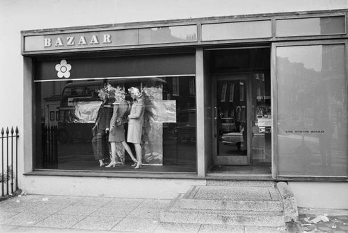 British fashion designer Mary Quant's shop Bazaar King's Road Chel- Old ...