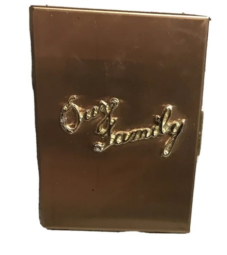 Metal Our Family Pocket Photo Album Business or Credit Cards D5 Vintage ...