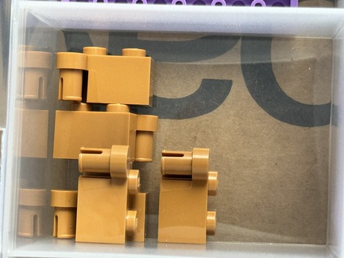 LEGO Parts - Medium Nougat Hinge Brick 1 x 4 Swivel Top - No 3830 - QTY ...