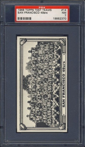 1968 Topps Test Teams #14 San Francisco 49ers PSA 7 | eBay