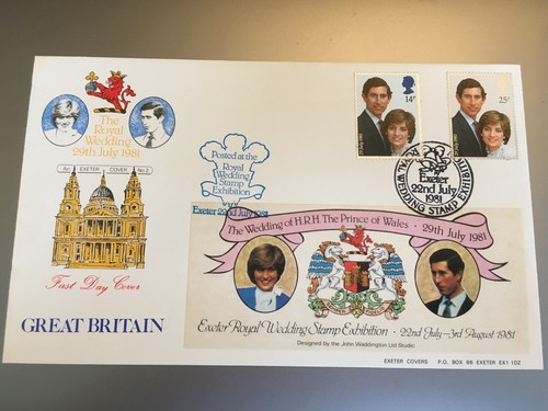 GB STAMPS RARE FIRST DAY COVER 1981 ROYAL WEDDING EXETER EXHIBITION ...