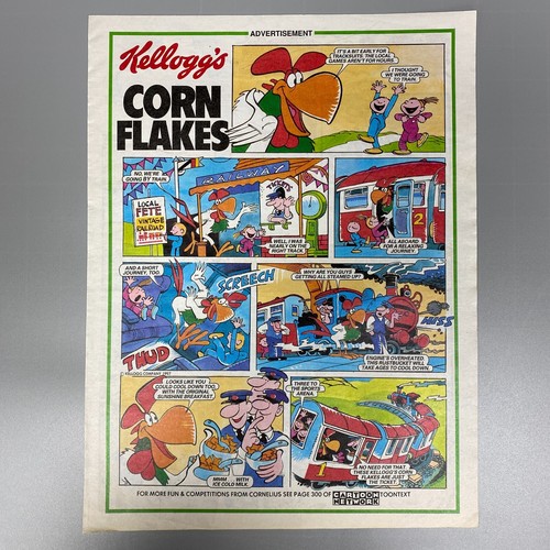 KELLOGG'S CORN FLAKES COMIC-STRIP CORNELIUS 1997 JAHRGANG RETRO WERBEANZEIGE | eBay