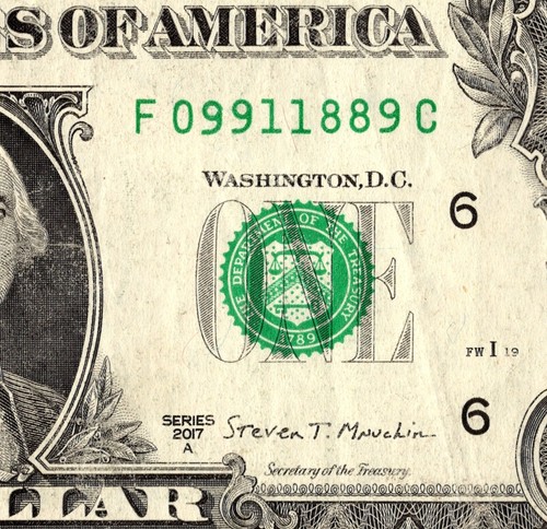 Three consecutive pair Fancy Serial Number One Dollar bill F09911889C ...