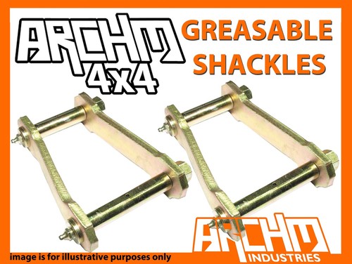 HOLDEN RODEO 1988- ONWARDS ARCHM4X4 REAR GREASABLE SHACKLES | eBay