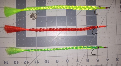 3/0 Braided Cuda Fly Assortment. 3 Ea Barracuda Fly Chartreuse, FL ...
