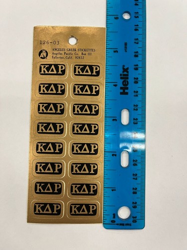 Kappa Delta Rho Set of 16 Stickers Outside Window/Opaque Surface ...