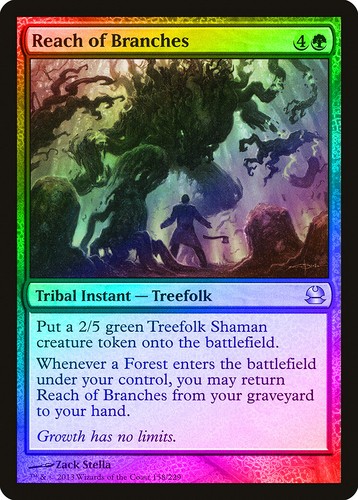 Reach of Branches FOIL Modern Masters NM Green Uncommon MAGIC CARD ...