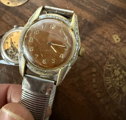 Vintage 1950's 40's Men's Colomby Military Watch Waterproof w ...