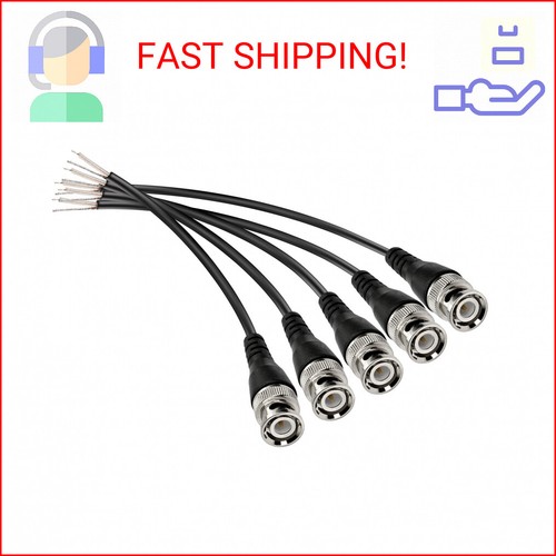 MEIRIYFA BNC Pigtail Cable Bare Wire, BNC Male Coaxial Connector ...