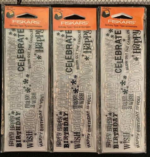 Fiskars Stamps Birthday,Type 2012 New Continuous Lot Of 3 | eBay