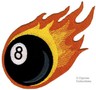8-BALL PATCH embroidered iron-on POOL HALL BILLIARDS EIGHT MORALE BIKER ...