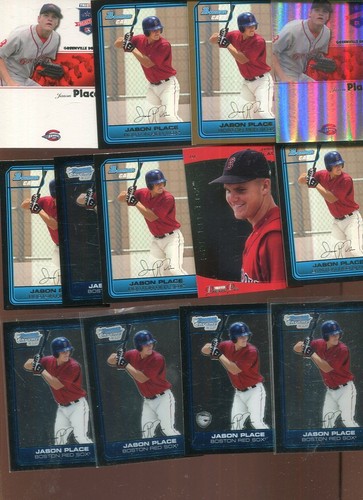 JASON PLACE BULK LOT OF 16 BASEBALL CARDS RED SOX PIEDMONT SOUTH ...