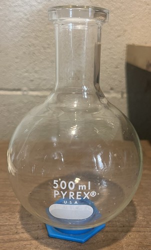 Pyrex USA 500ml Round Bottom Boiling Flask | eBay