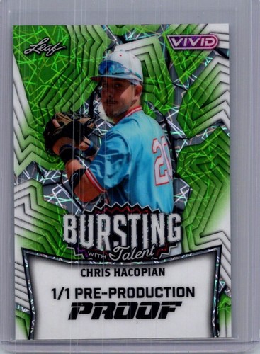 Chris Hacopian 2025 Leaf Vivid Baseball 1/1 Pre Production Proof | eBay