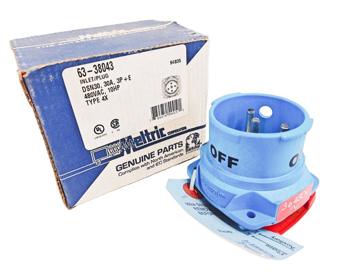 Meltric 63-38043 Inlet/plug 3p 30a Amp 480v-ac 784474544191| eBay