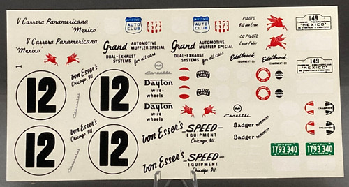 Fred Cady Decals #1 1954 Corvette Essers Speed Equipment | eBay