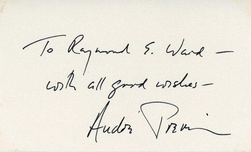 Andre Previn - Signed Index Card (music) | eBay