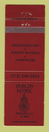 Matchbook Cover - Phelps Hotel Phelps NY | eBay