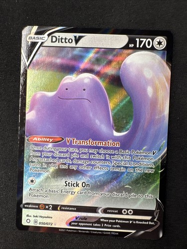 Ditto V 050/072 Shining Fates Holo Pokemon MJ | eBay
