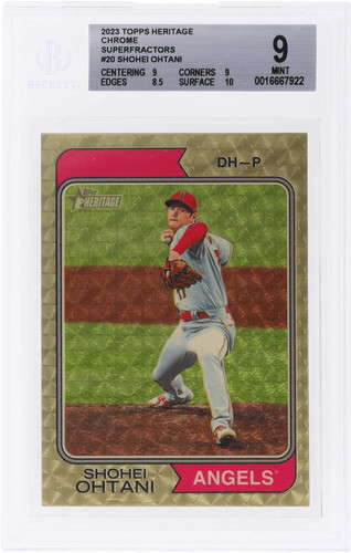 2023 Topps Heritage Chrome Shohei Ohtani Superfractor #20 1/1 BGS 9 | eBay