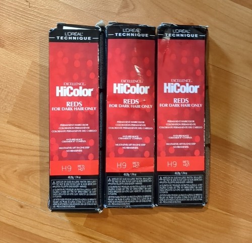 3 Loreal Exc. Creme HiColor 1.74oz - H9 Red Hot | eBay