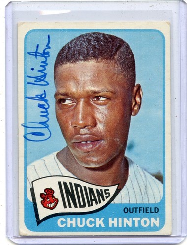 1965 TOPPS BASEBALL #235 CHUCK HINTON AUTOGRAPH, CLEVELAND INDIANS ...