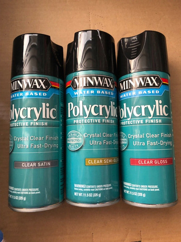 3 cans of MINWAX POLYCRYLIC 11.5OZ SPRAY FAST DRY various finishes | eBay