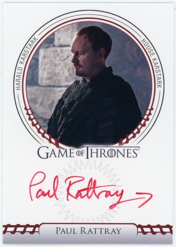 2024 Game of Thrones Legends of the Realm Paul Rattray Sigil Autograph ...