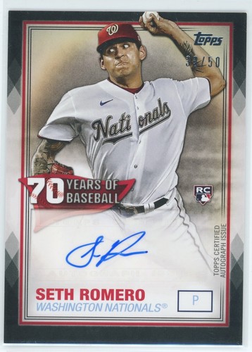 SETH ROMERO 2021 TOPPS BLACK ROOKIE 70 YEARS OF AUTO #33/50 RC | eBay