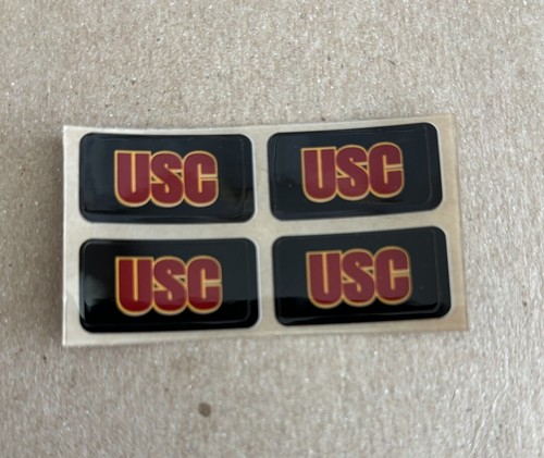 USC Trojans *MINI* Football Helmet Front Bumper Decal Decals x4 Black ...