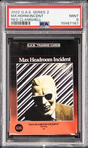 2022 G.A.S. SERIES 2 RED CLAMSHELL MAX HEADROOM INCIDENT PSA 9 | eBay