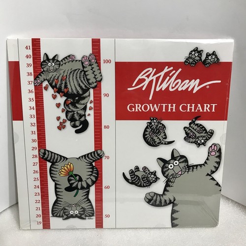 B.Kliban Wall Sticker Cat Growth Chart 11 x 48" Milestone Stickers New ...