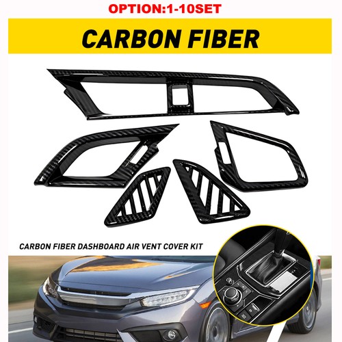 For Honda 10th Civic 2016-2020 Interior Dashboard Air Vent Panel Cover ...