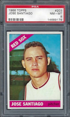 1966 TOPPS #203 JOSE SANTIAGO Boston Red Sox sharp/clean/CENTERED ...