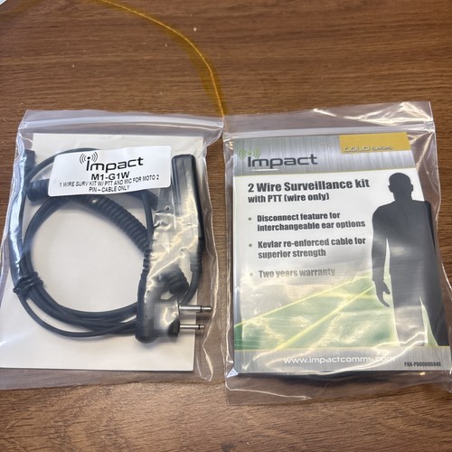 IMPACT radio parts M1-G2W 2wire surv kit w/ PTT and Mic for MOTO 2pin ...