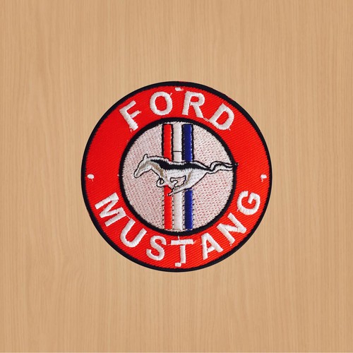 embroidery patch, Iron on patch,sew on patch, Ford Mustang Red patch ...