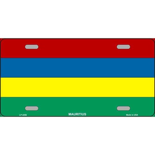 Mauritius Flag Metal Novelty License Plate Tag LP-4096 | eBay