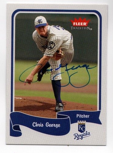 Chris George Autograph On a 2004 Fleer - Kansas City Royals (Read) | eBay